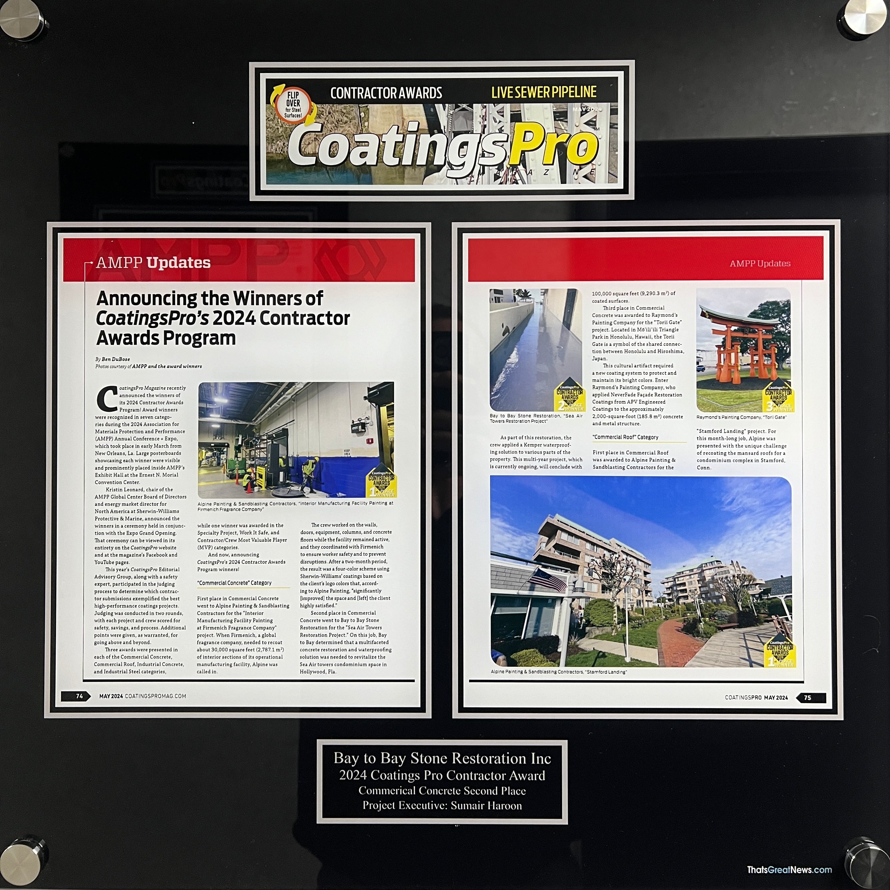 ANNOUNCING THE WINNERS OF COATINGS PRO'S 2024 CONTRACTOR AWARDS PROGRA ...